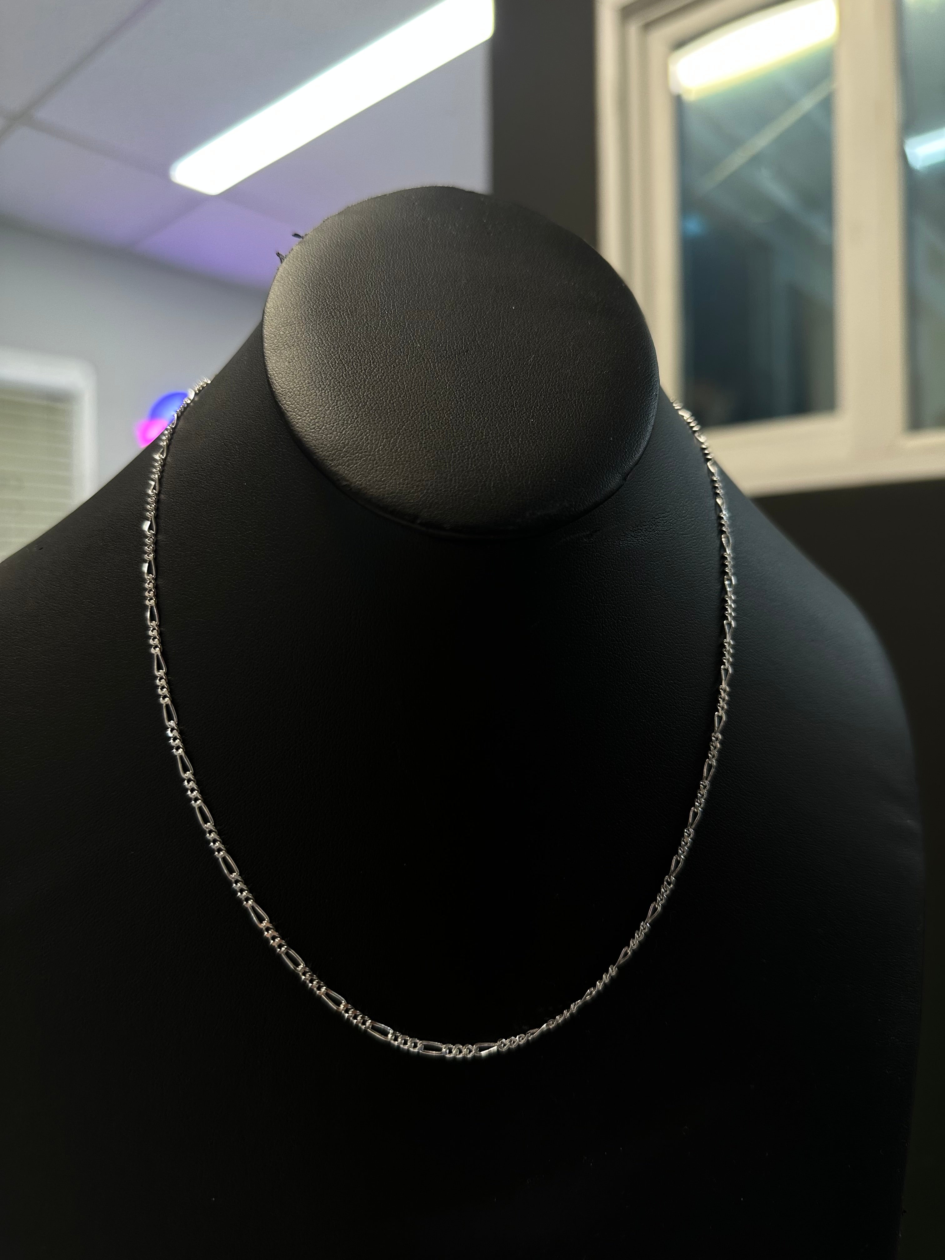 Silver 18Inch / 2mm Figaro Chain – Carraco & Sons Jewelers